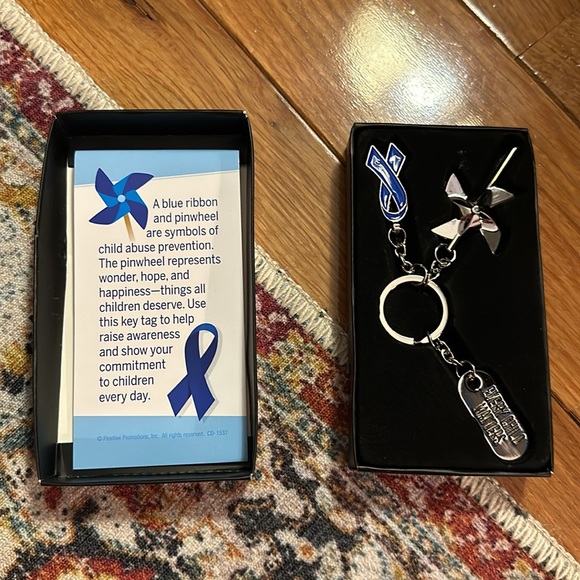 Accessories | Child Abuse Prevention Symbols Keychain | Poshmark